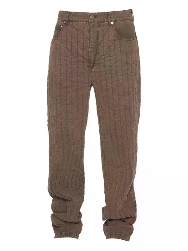 MUGLER Quilted Panel Trousers