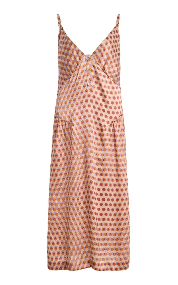 Dries Van Noten Daliya Polka-dot Silk-satin Midi Dress - Multi