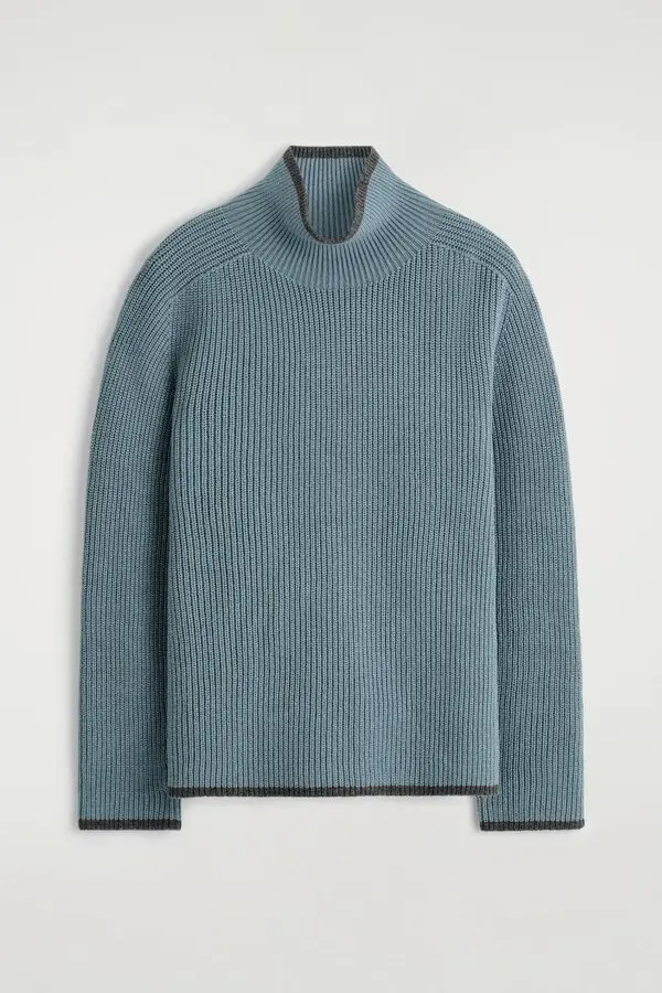 Cos Contrast-tipped Merino Wool-yak Sweater