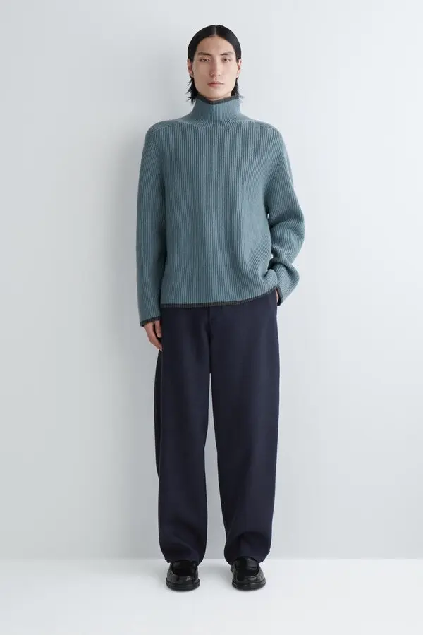 Cos Contrast-tipped Merino Wool-yak Sweater