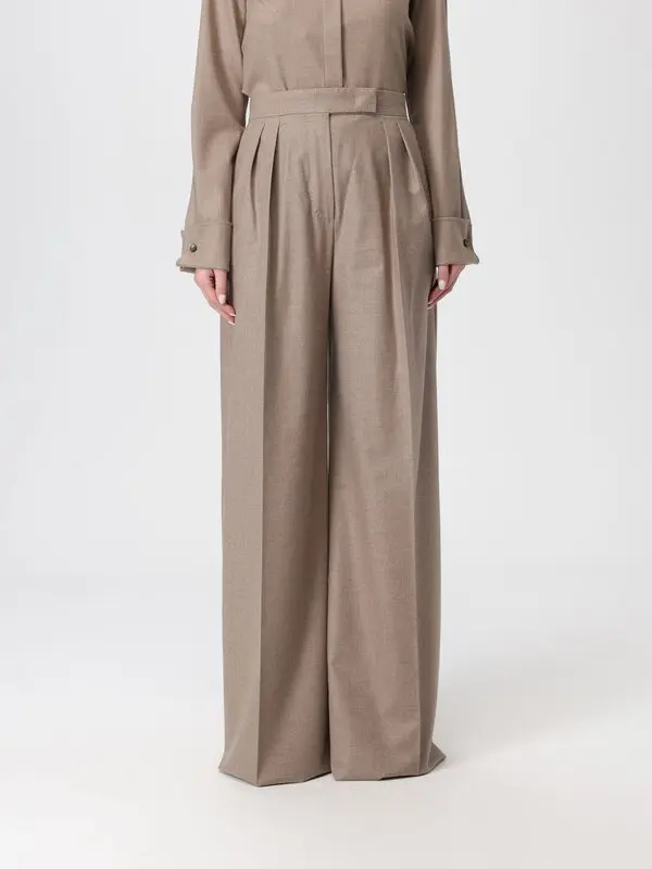 Max Mara Wide-leg Trousers - Dove Grey