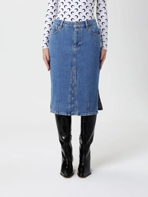 MARINE SERRE Denim Skirt