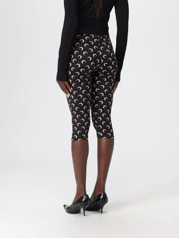 MARINE SERRE Printed Capri Pants - Black