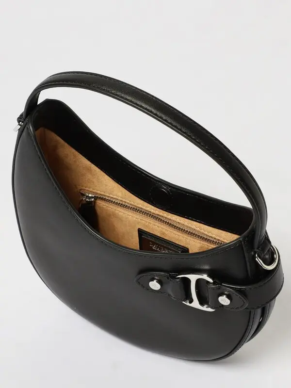 Ralph Lauren Smooth Calf Leather Shoulder Bag - Black