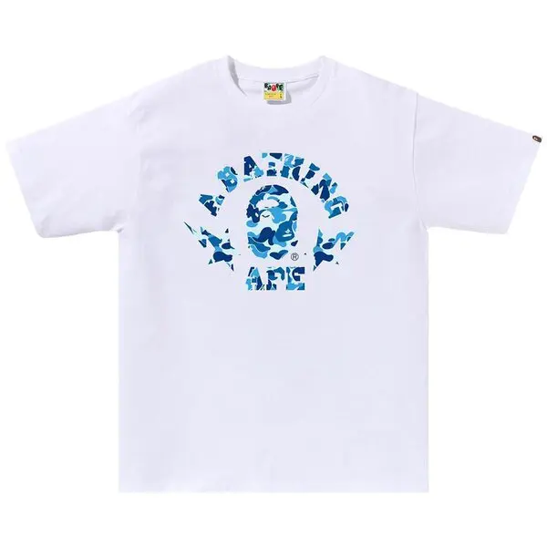 A BATHING APE Abc Camo Sta College Tee - White