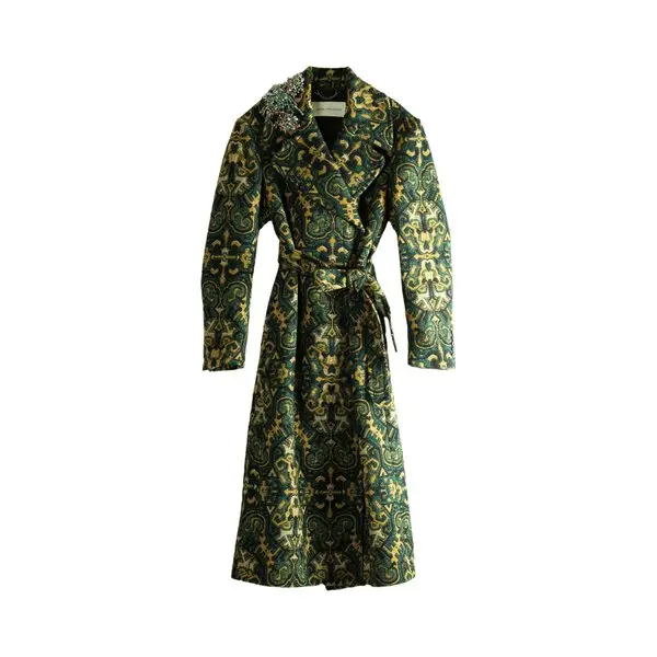 Dries Van Noten Rafaella Sh Embellished Coat - Tan