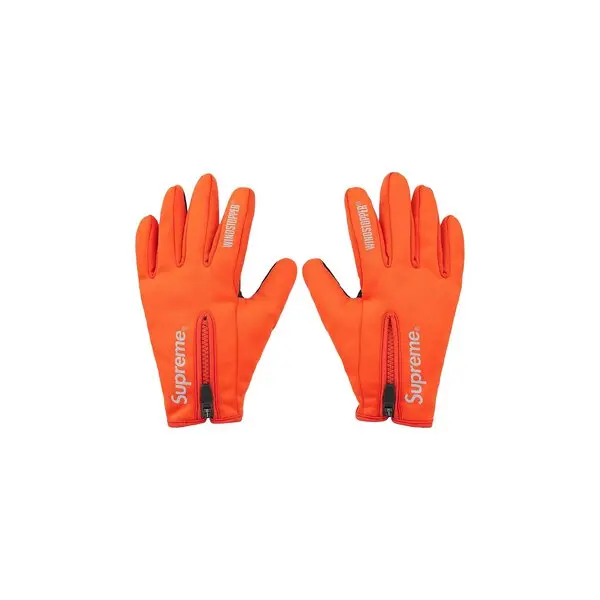 Supreme Windstopper Zip Gloves - Orange