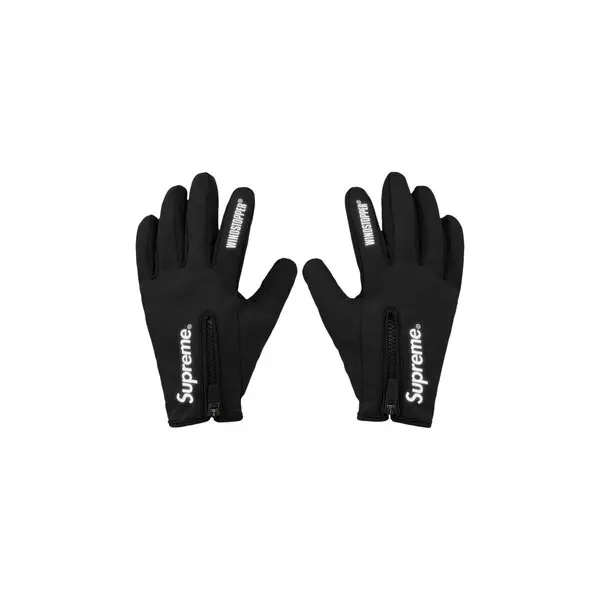 Supreme Windstopper Zip Gloves - Black