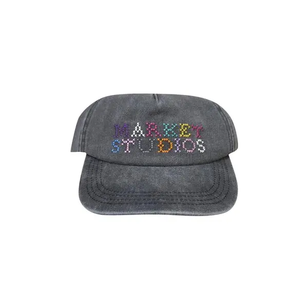 MARKET Needlepoint 5-panel Cap - Black