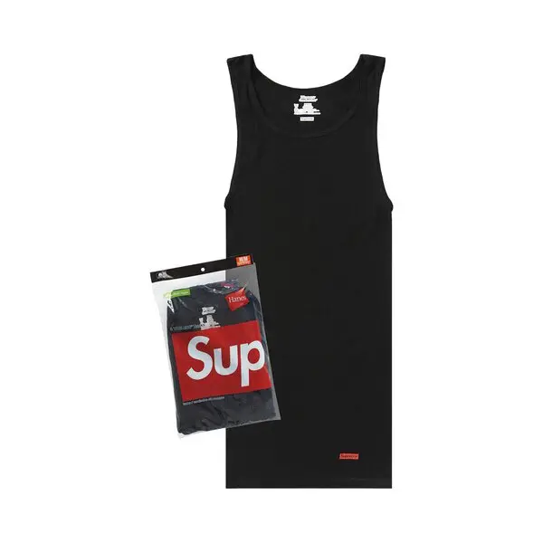Supreme X Hanes Tagless Tank Tops - Black