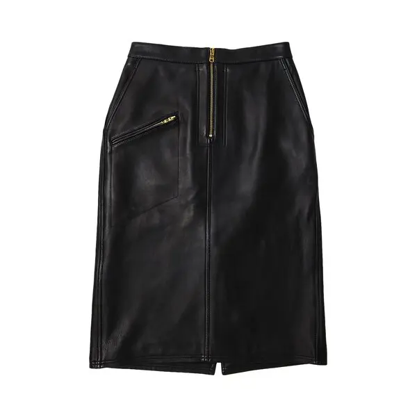WILLY CHAVARRIA Leather Pencil Skirt