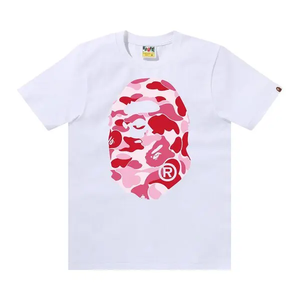A BATHING APE Abc Camo Big Ape Head Tee - White