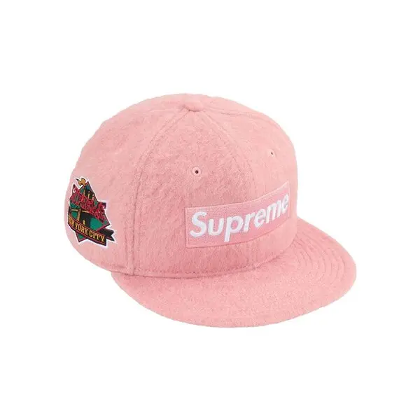 Supreme Mohair Box Logo New Era - Pink