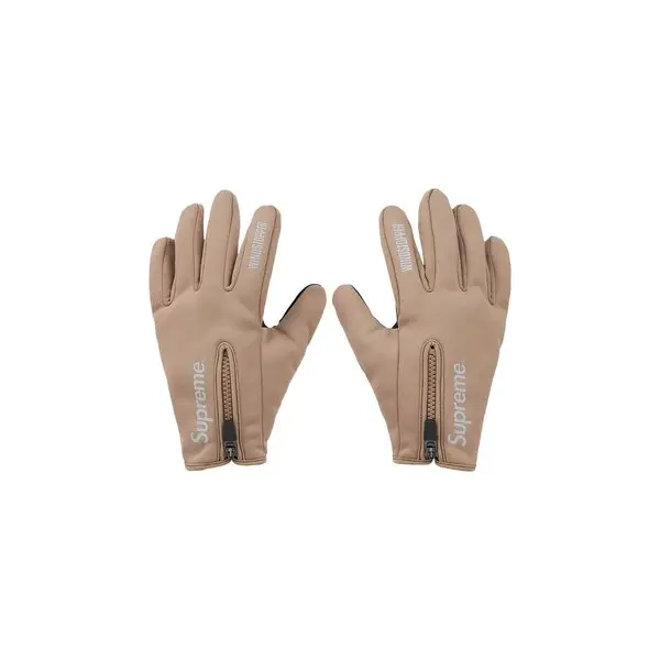 Supreme Windstopper Zip Gloves - Tan