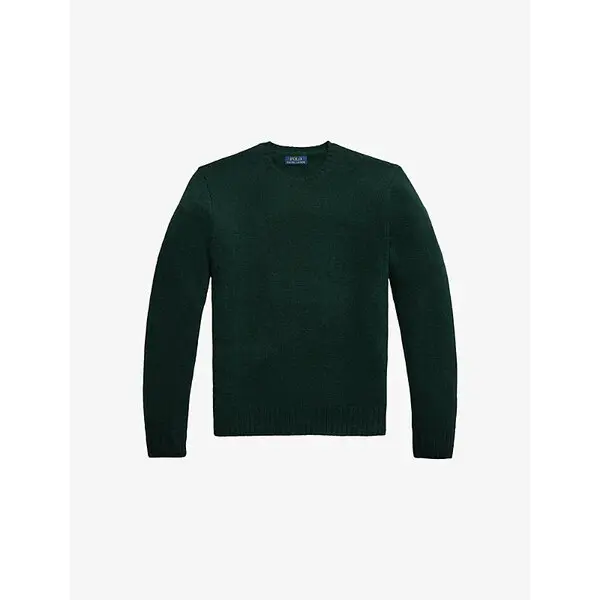 Polo Ralph Lauren Crewneck Wool And Alpaca-blend Jumper - Moss Agate