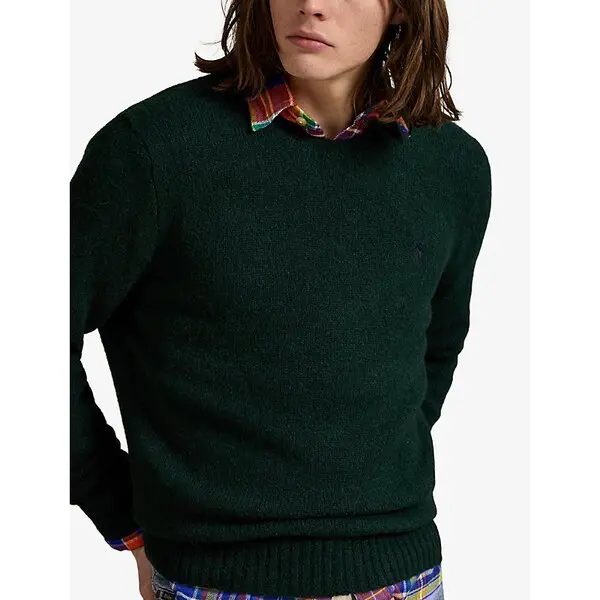 Polo Ralph Lauren Crewneck Wool And Alpaca-blend Jumper - Moss Agate