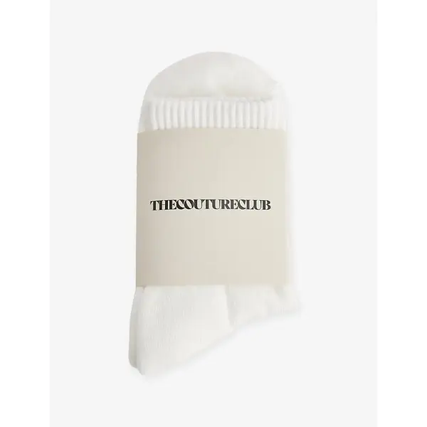 THE COUTURE CLUB Cotton-blend Knitted Socks - Off White