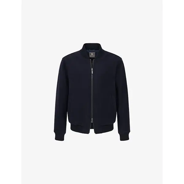 Boggi Milano Wool-blend Zip-up Bomber Jacket