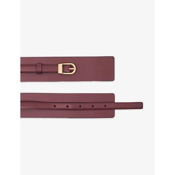REISS Odell Double-strap Leather Belt