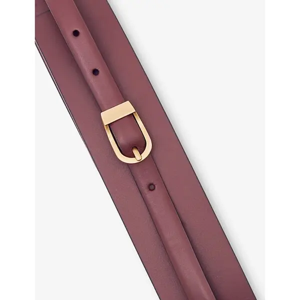 REISS Odell Double-strap Leather Belt