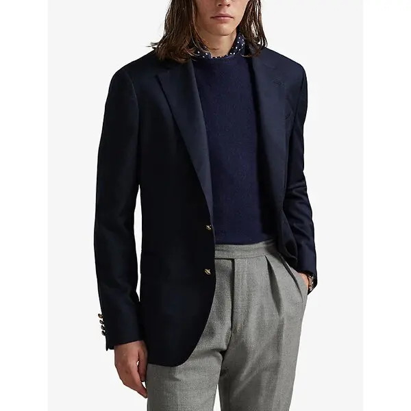 Polo Ralph Lauren Single-breasted Wool-blend Blazer