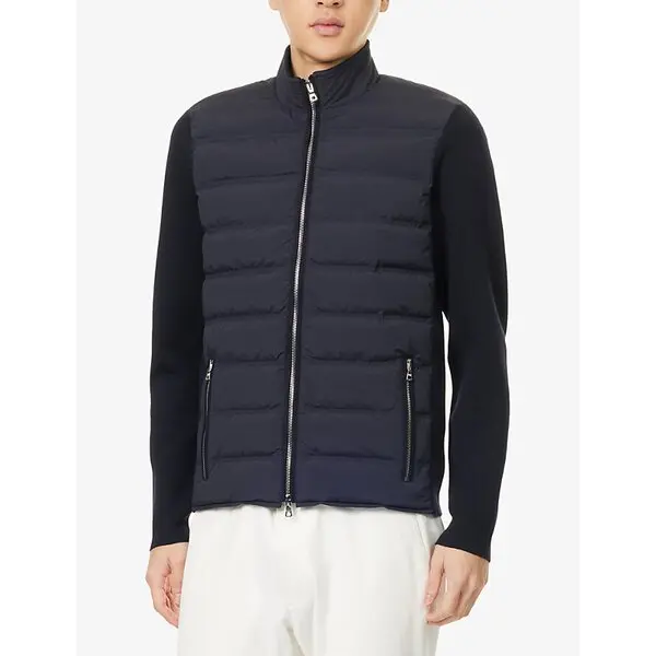 Orlebar Brown Wallace High-neck Wool-down Jacket - Night Iris