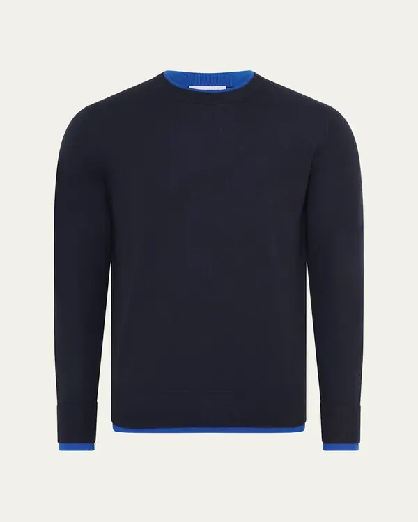 Gabriela Hearst Wells Cashmere-silk Crewneck Sweater - Navy/cobal