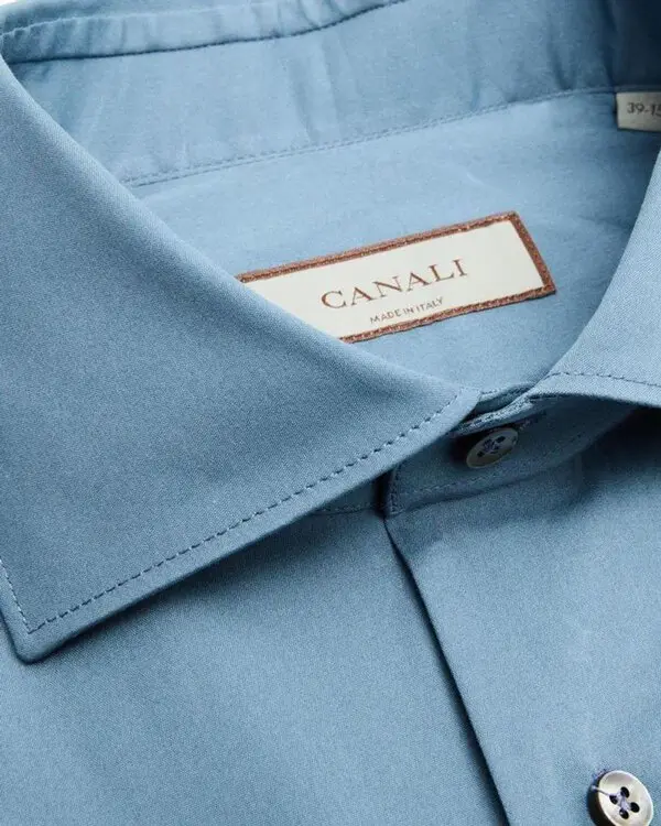 Canali Apos;s Technical Cotton-blend Dress Shirt