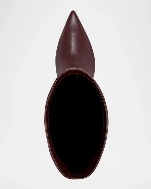 Marc Fisher Esmee Leather Knee-high Boots - Dkred