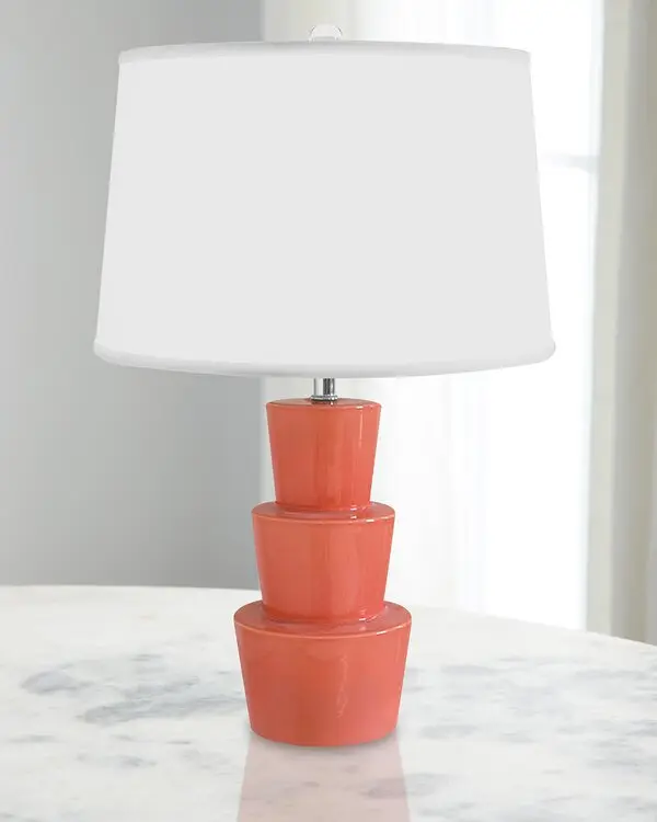 WORLDS AWAY Camden Lamp - Red