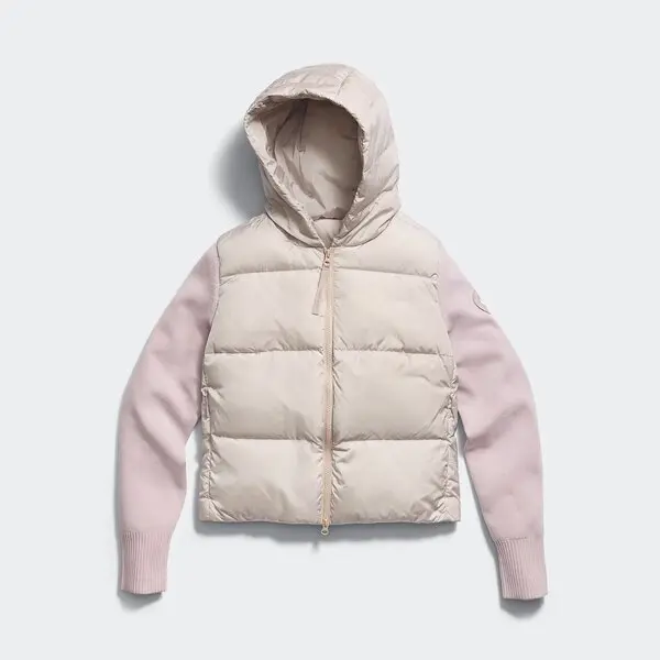 Canada Goose Hybridge® Wide Quilt Knit Hoodie Tonal Disc - Lucent Rose