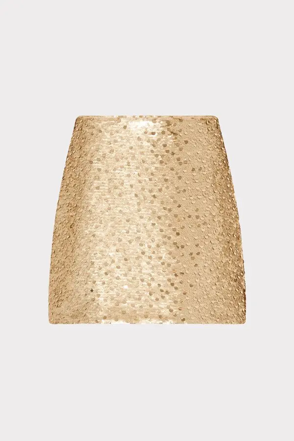 MILLY Modern Mini Dot Sequin Skirt