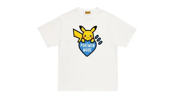 HUMAN MADE X Pokemon Graphic Pikachu Offline Store T-shirt - White