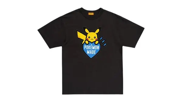 HUMAN MADE X Pokemon Graphic Pikachu Offline Store T-shirt - Black