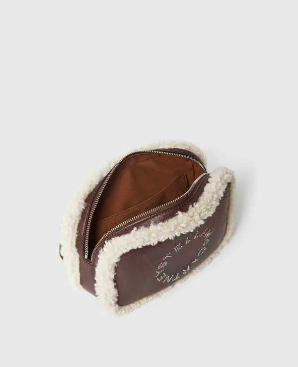 Stella McCartney Logo Plush-lined Fanny Pack - Espresso