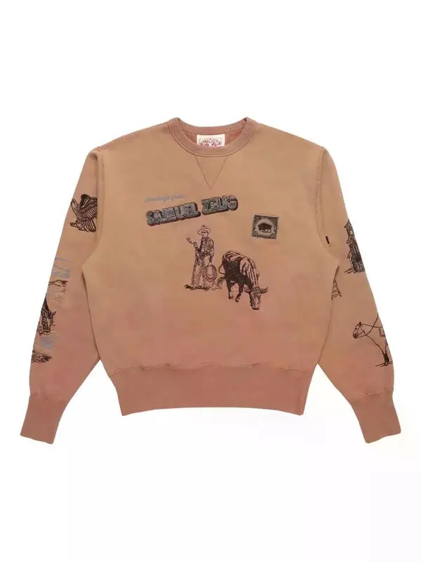 SAMUEL ZELIG Western Graphic Print Crewneck