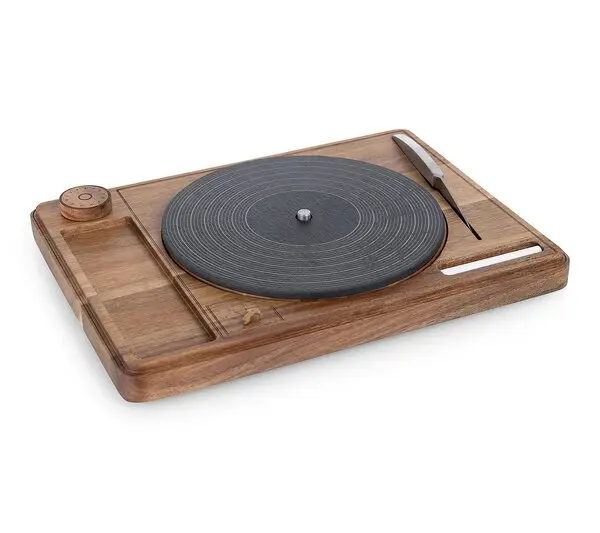 TOSCANA Turntable Acacia And Slate Cheese Board With Knife - One-color