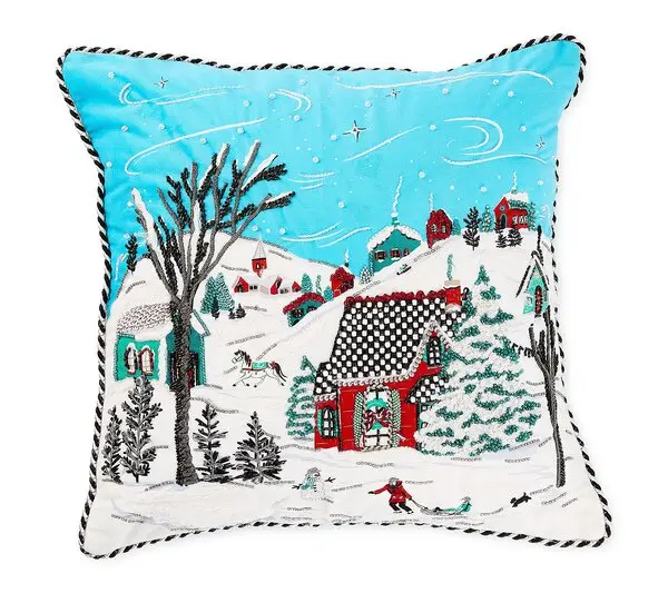 MACKENZIE-CHILDS Alpine Scene Throw Pillow - One-color