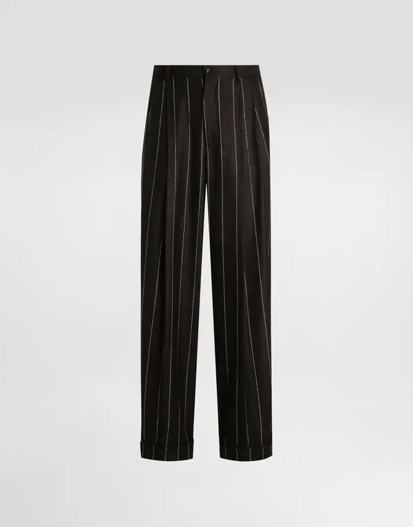 Dolce & Gabbana Pinstriped Flannel Trousers - Multicolor