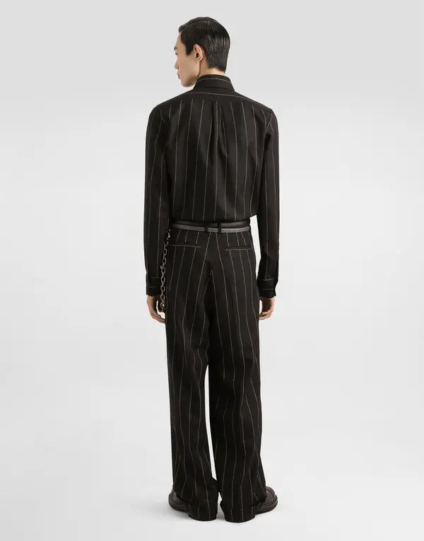 Dolce & Gabbana Pinstriped Flannel Trousers - Multicolor