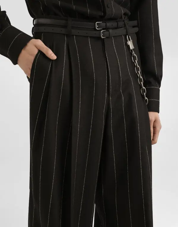 Dolce & Gabbana Pinstriped Flannel Trousers - Multicolor