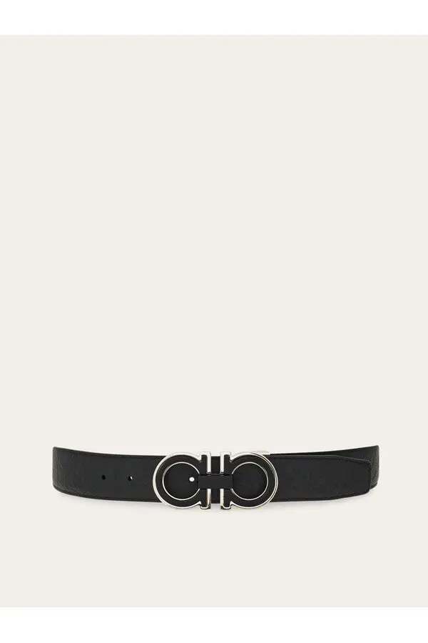 FERRAGAMO Reversible Gancini Belt - Red