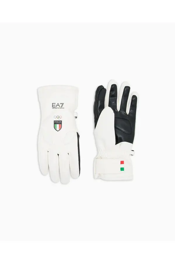 EA7 Technical Fabric Gloves - White