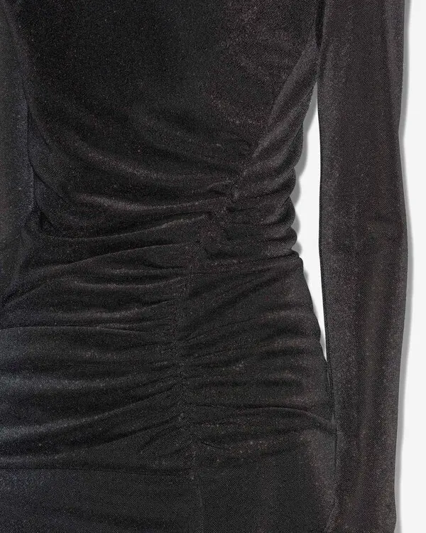 MARANT ETOILE Jenisa Long Slit Lurex Jersey Dress