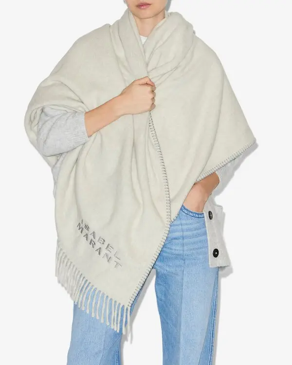 Isabel Marant Carmel Scarf - Light Gray