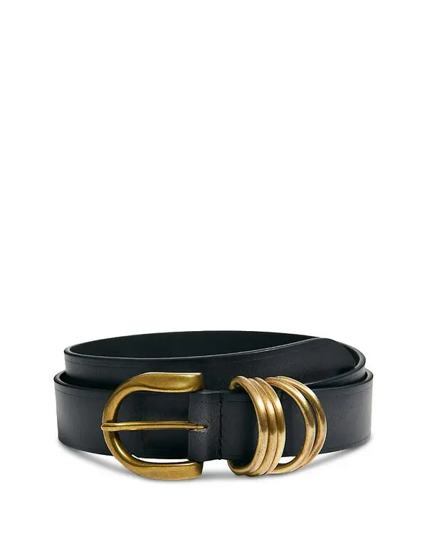 Free People Rori Leather Belt - Black