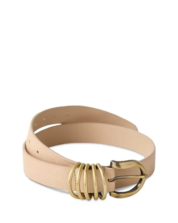 Free People Rori Leather Belt - Cream