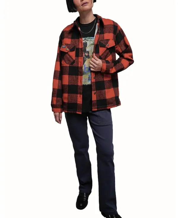WILDFANG Flannel Fleece Lined Shacket