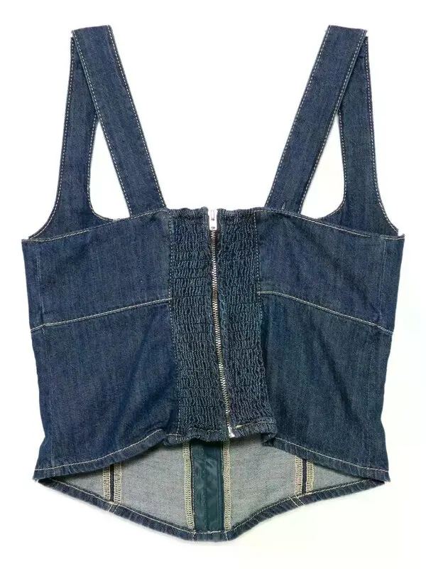 REFORMATION Tagliatelle Denim Top