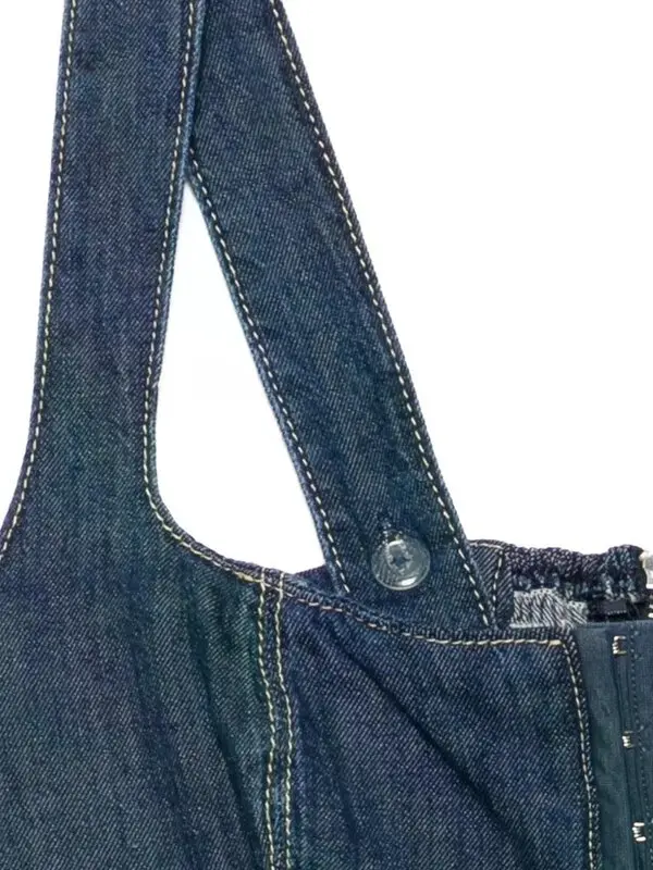 REFORMATION Tagliatelle Denim Top